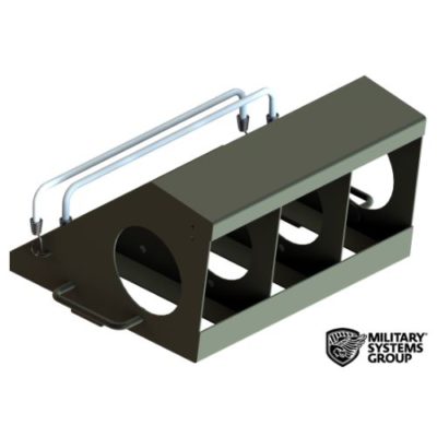 3-Bay .50 Cal/40mm Ammunition Can Holder | Military Systems Group