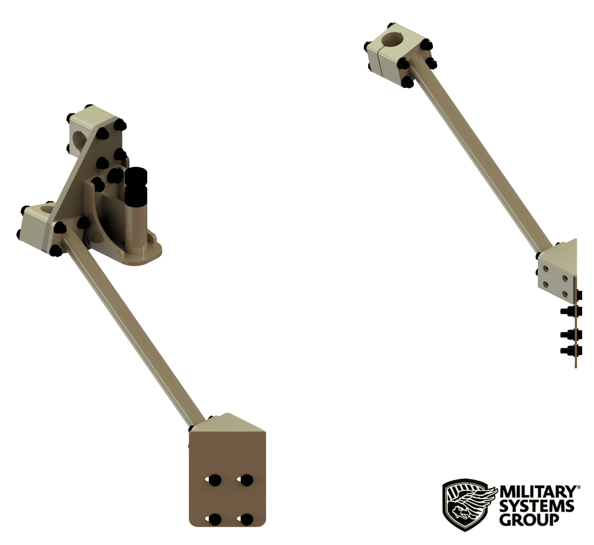 MV850 A-Pillar Swing Arm Mounting Bracket Assembly | Military Systems Group