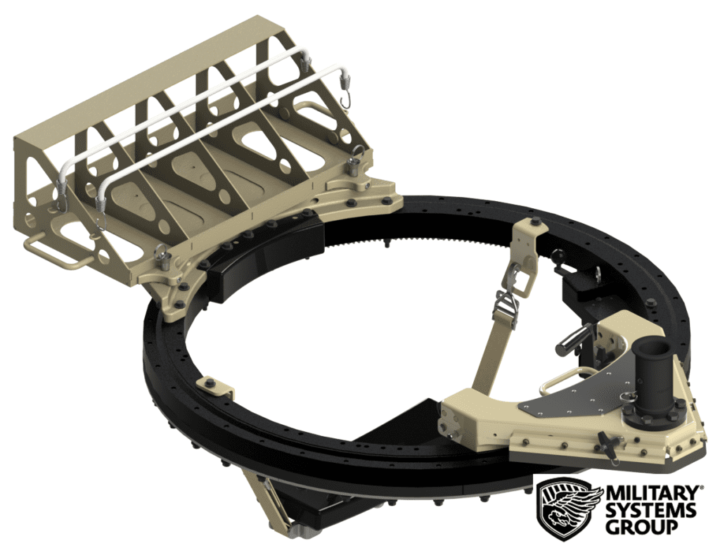 MSG 42″ Turret with folding A-Frame and 4-Bay ACH | Military Systems Group