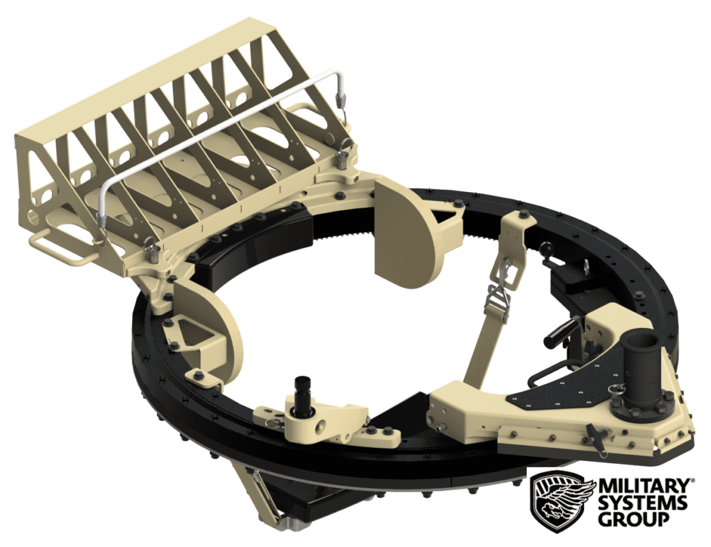 MSG 42″ Turret with folding A-Frame and 6-Bay ACH | Military Systems Group