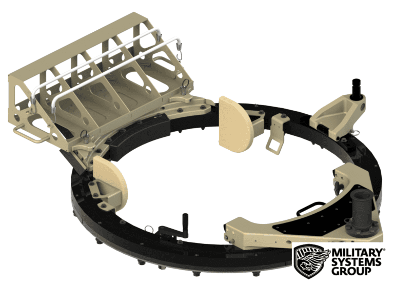 46″ Turret with Folding A-Frame and 4-Bay Ammunition Can Holder ...