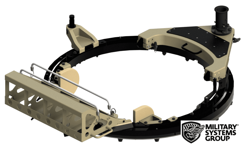 46″ Turret with Folding A-Frame and 4-Bay Ammunition Can Holder ...