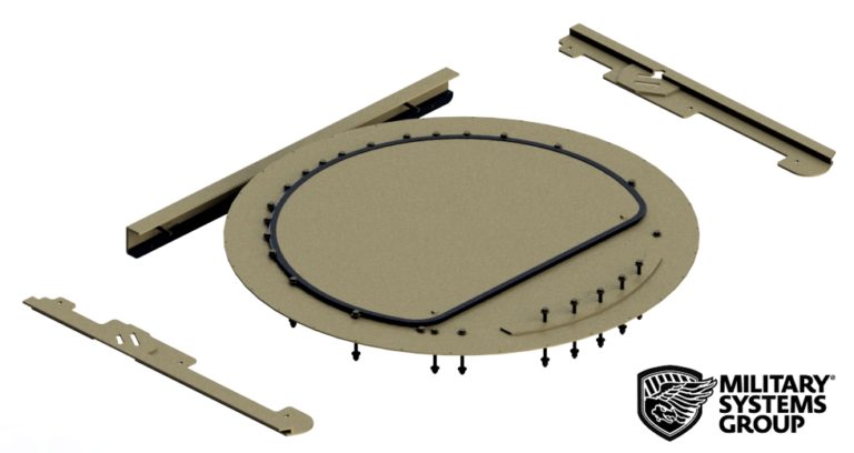 MK93 Front Armor Shield Mounting Bracket | Military Systems Group