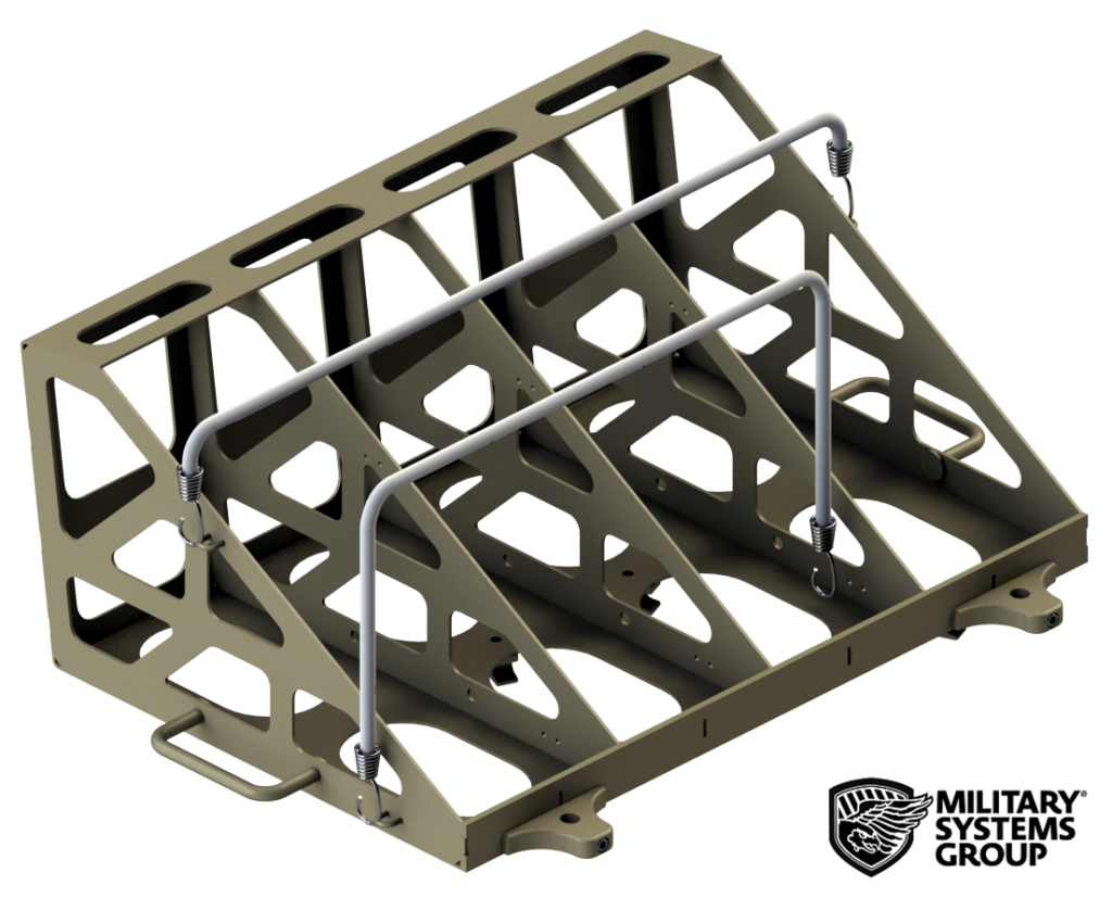4-Bay 40mm Ammunition Can Holder for Turret | Military Systems Group