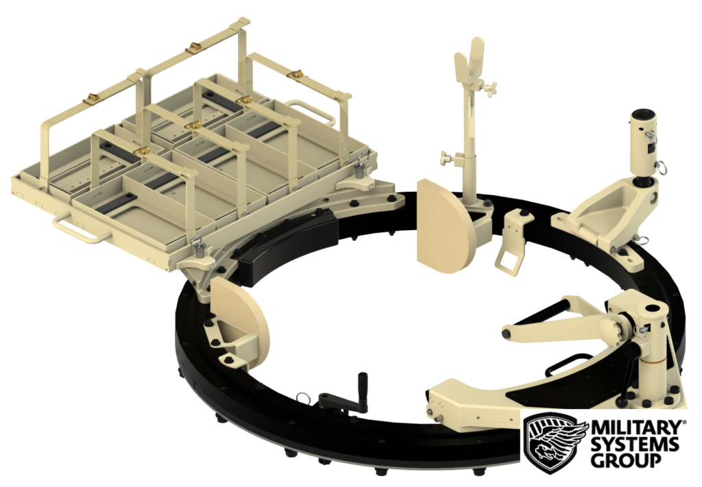 MSG 46″ Turret with Machine Gun Mount and Custom Tray ACH | Military ...