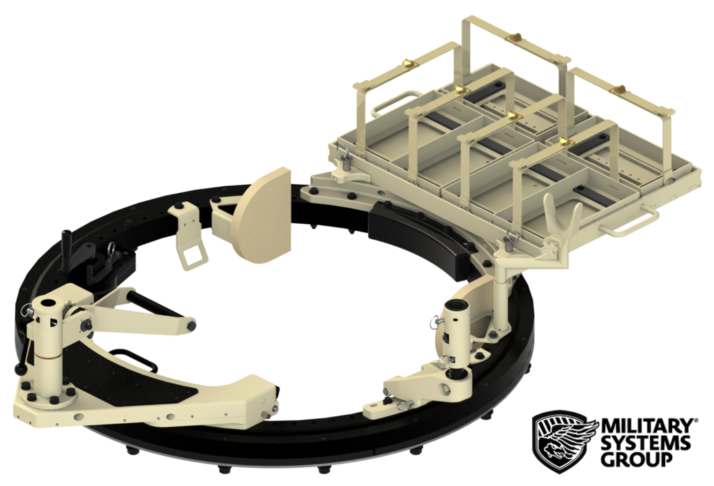 MSG 46″ Turret with Machine Gun Mount and Custom Tray ACH | Military ...