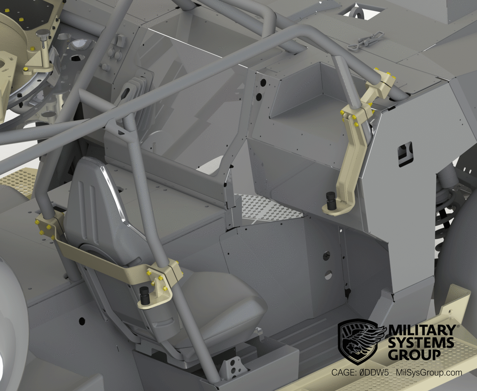 Polaris DAGOR A and B Pillar Machine Gun Mount | Military Systems Group