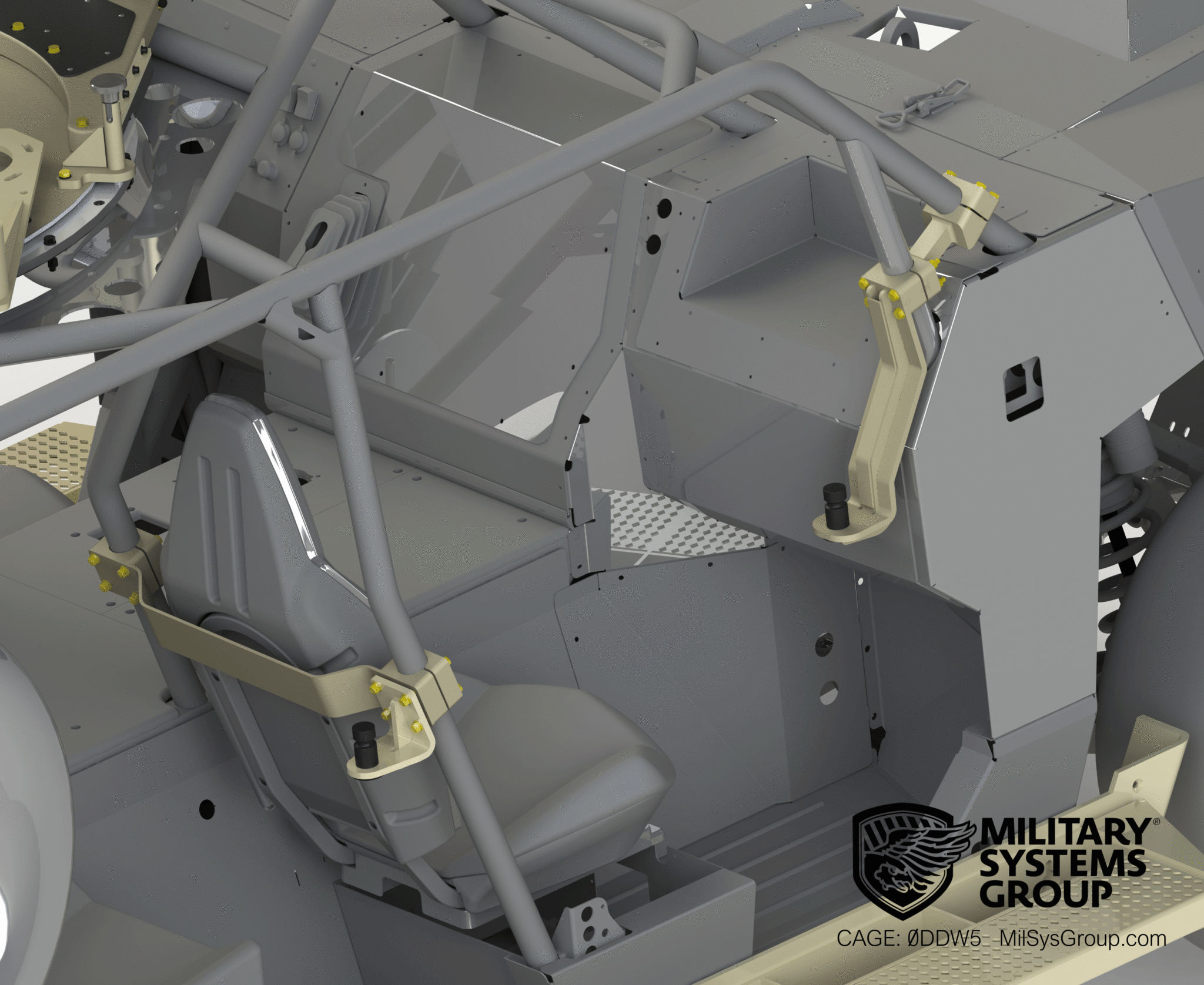 Polaris DAGOR A and B Pillar Machine Gun Mount | Military Systems Group