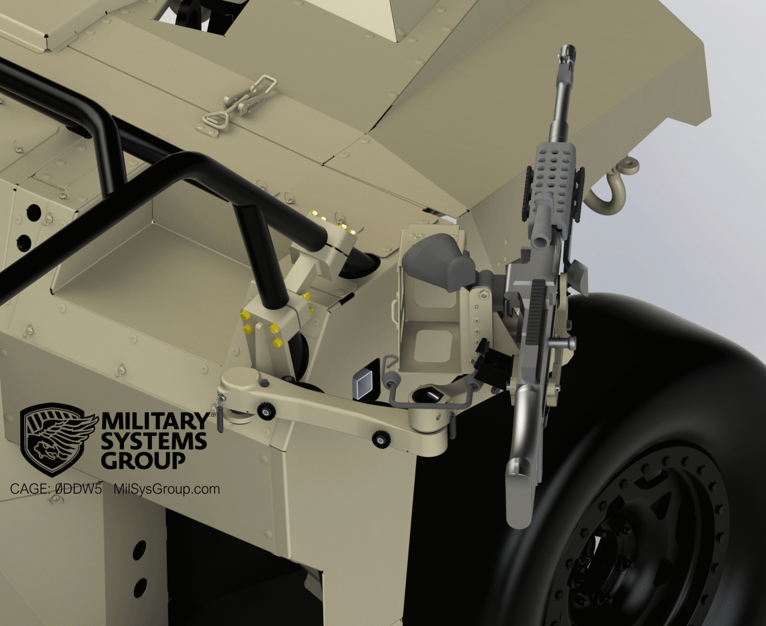 Polaris DAGOR A Pillar Machine Gun Mount | Military Systems Group